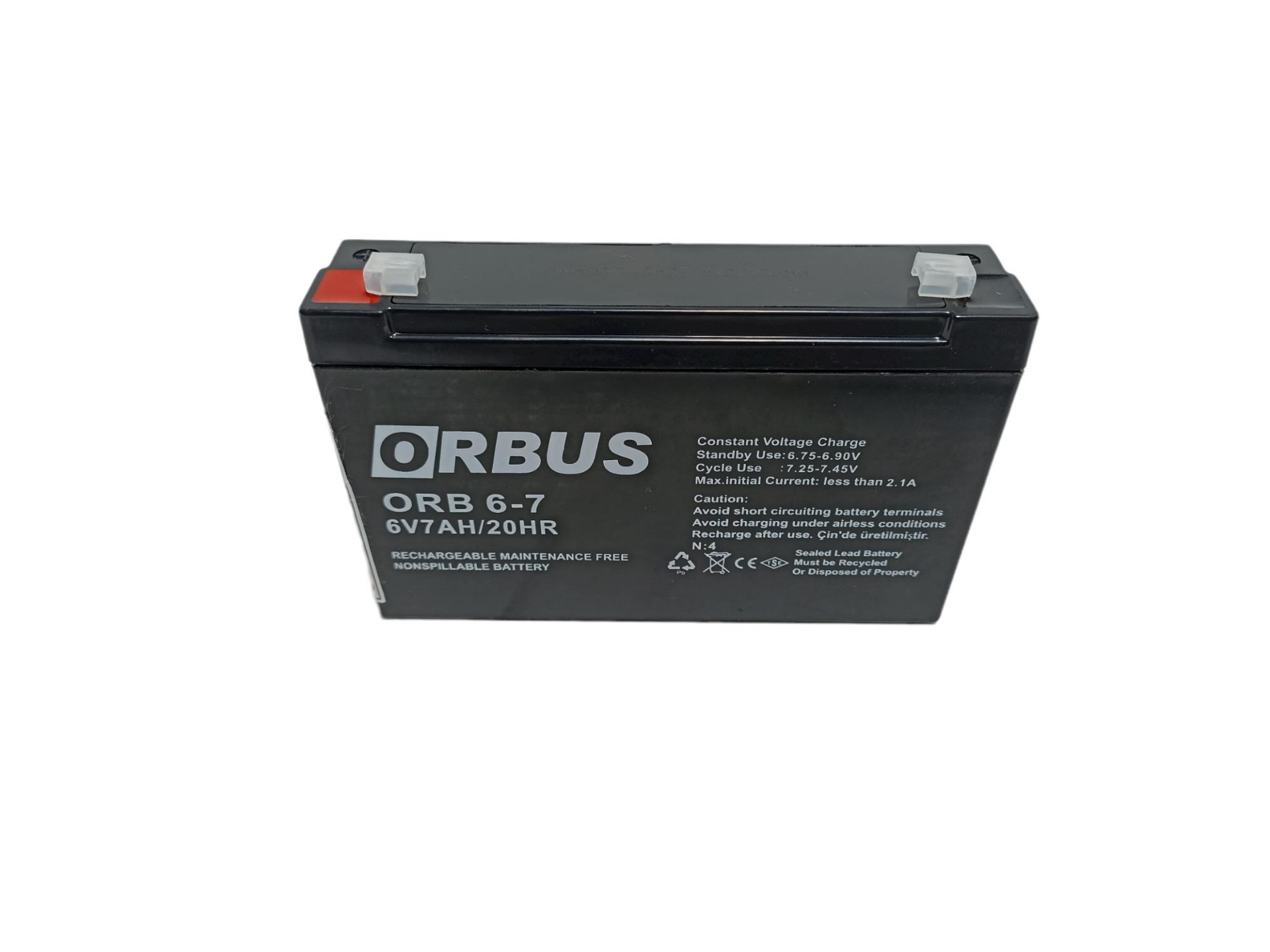 ORBUS 6V 7Ah KURU BAKIMSIZ AKÜ (OYUNCAK JEEP VB) | E-BIKE AKÜ |Alp Motor